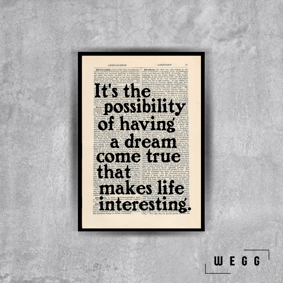 Possibility Poster Tablo – Wegg
